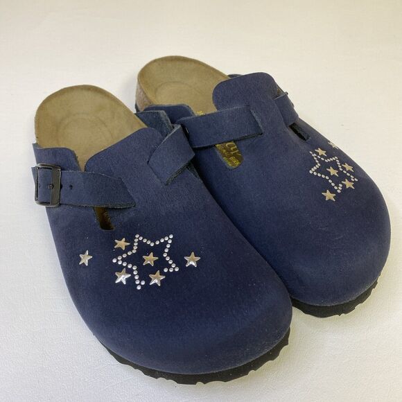 Birkenstock | Shoes | Birkenstock Papillio Boston Clogs Navy Blue ...
